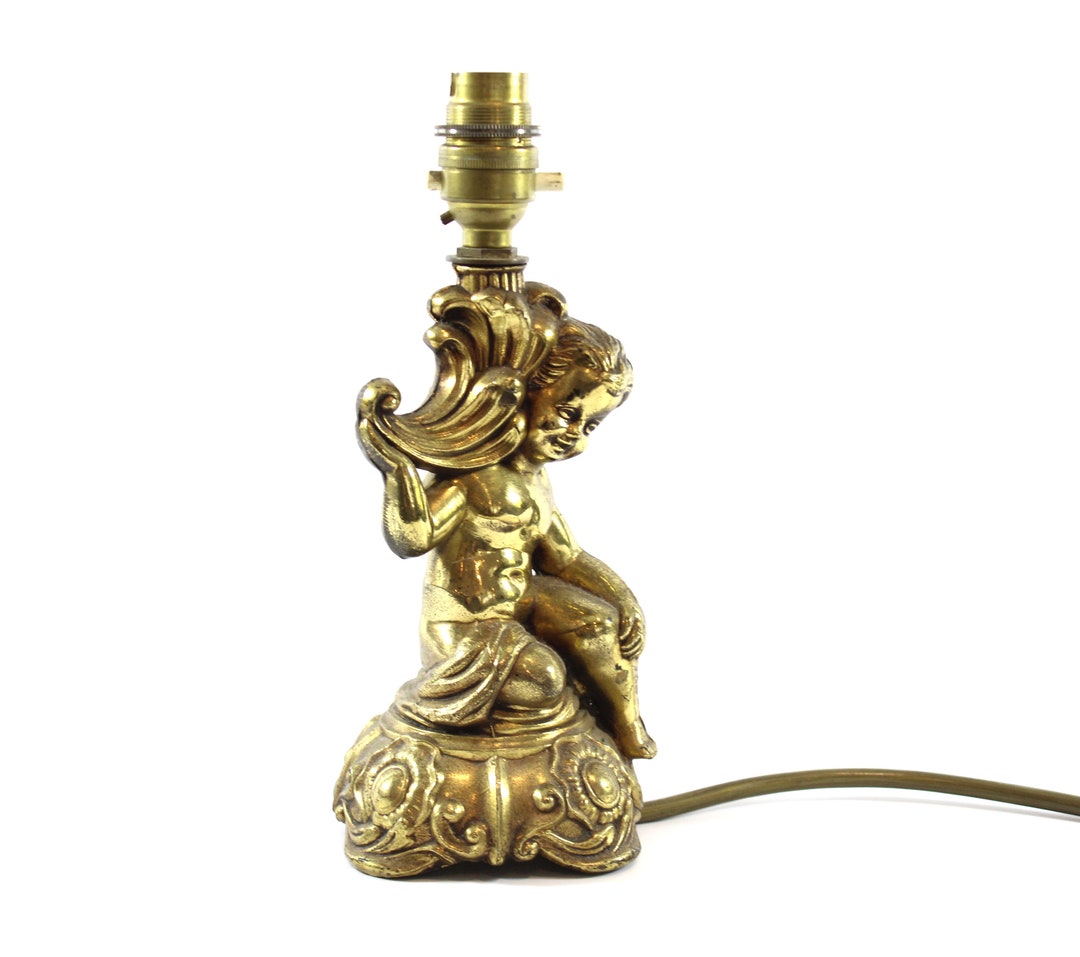 Vintage 1960s Cherub Lamp Stand / Mid Century Lamp Stand / Vintage ...