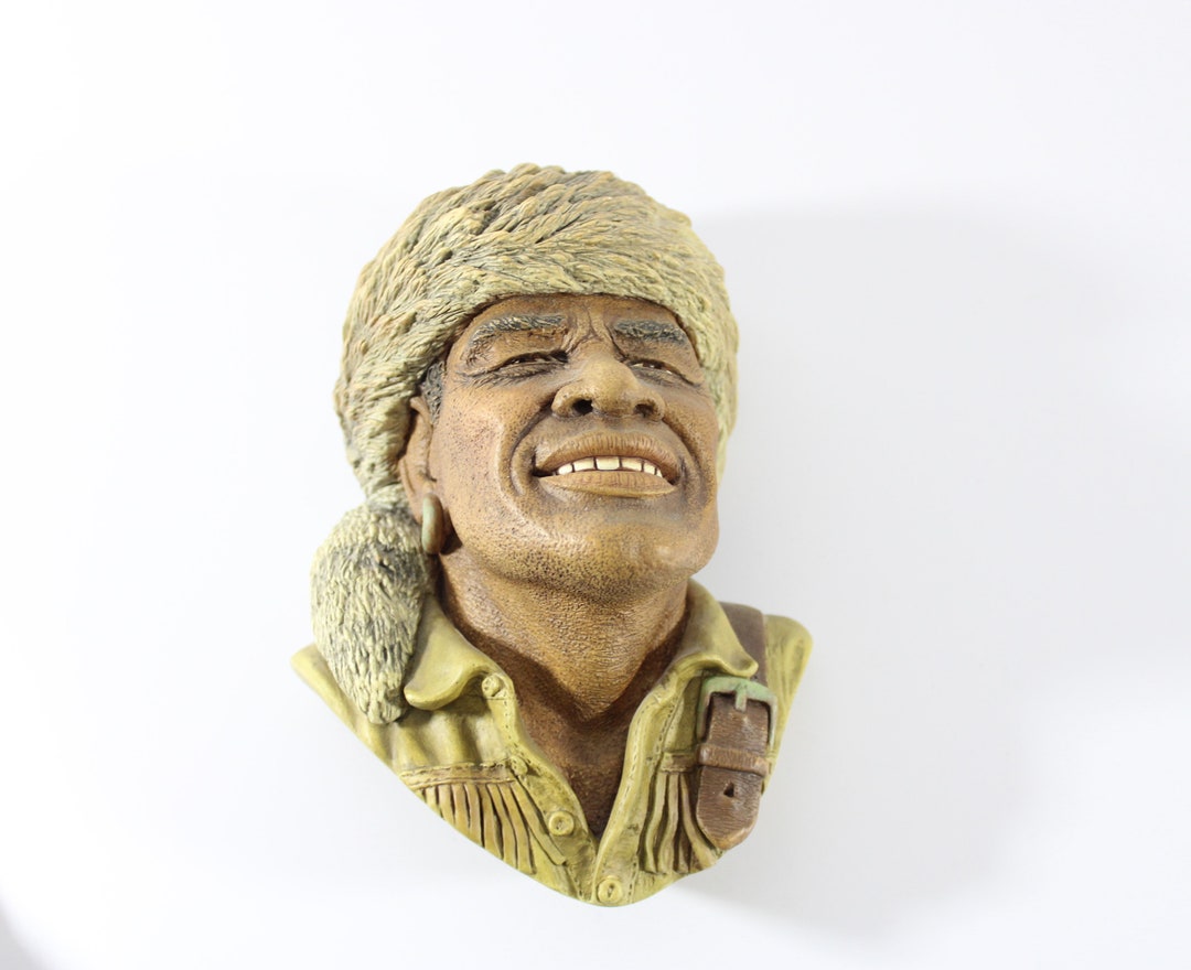 York Bossons Chalkware Head 1988 Wall Plaque - Etsy