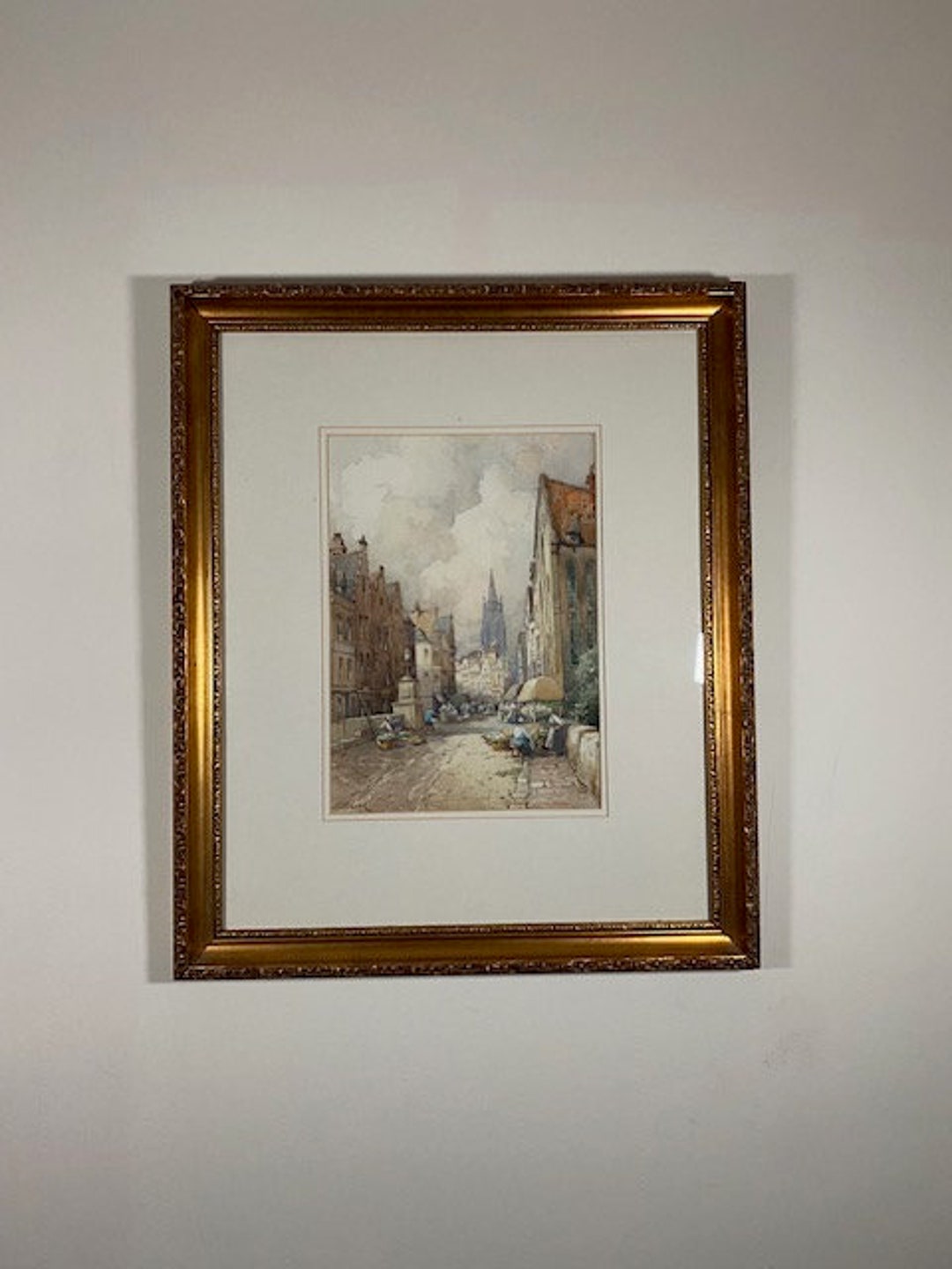Antique Watercolour by JR Miller - Etsy