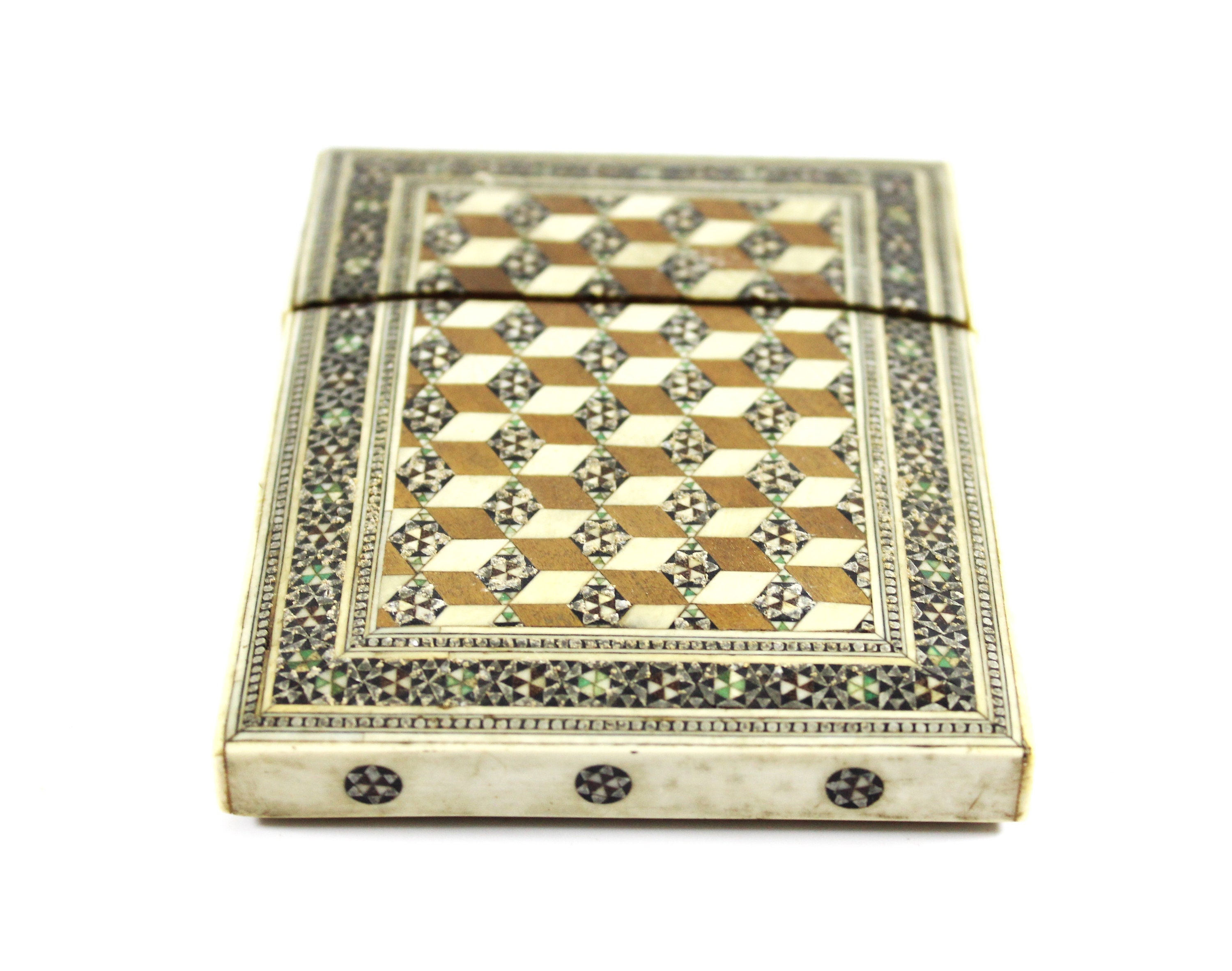 Antique Micro Mosaic Card Case / Business Card Case / 19th Century Card ...