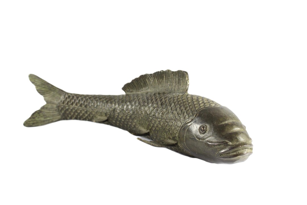 Antique Japanese Bronze Figure of a Koi Fish / Antique Bronze - Etsy