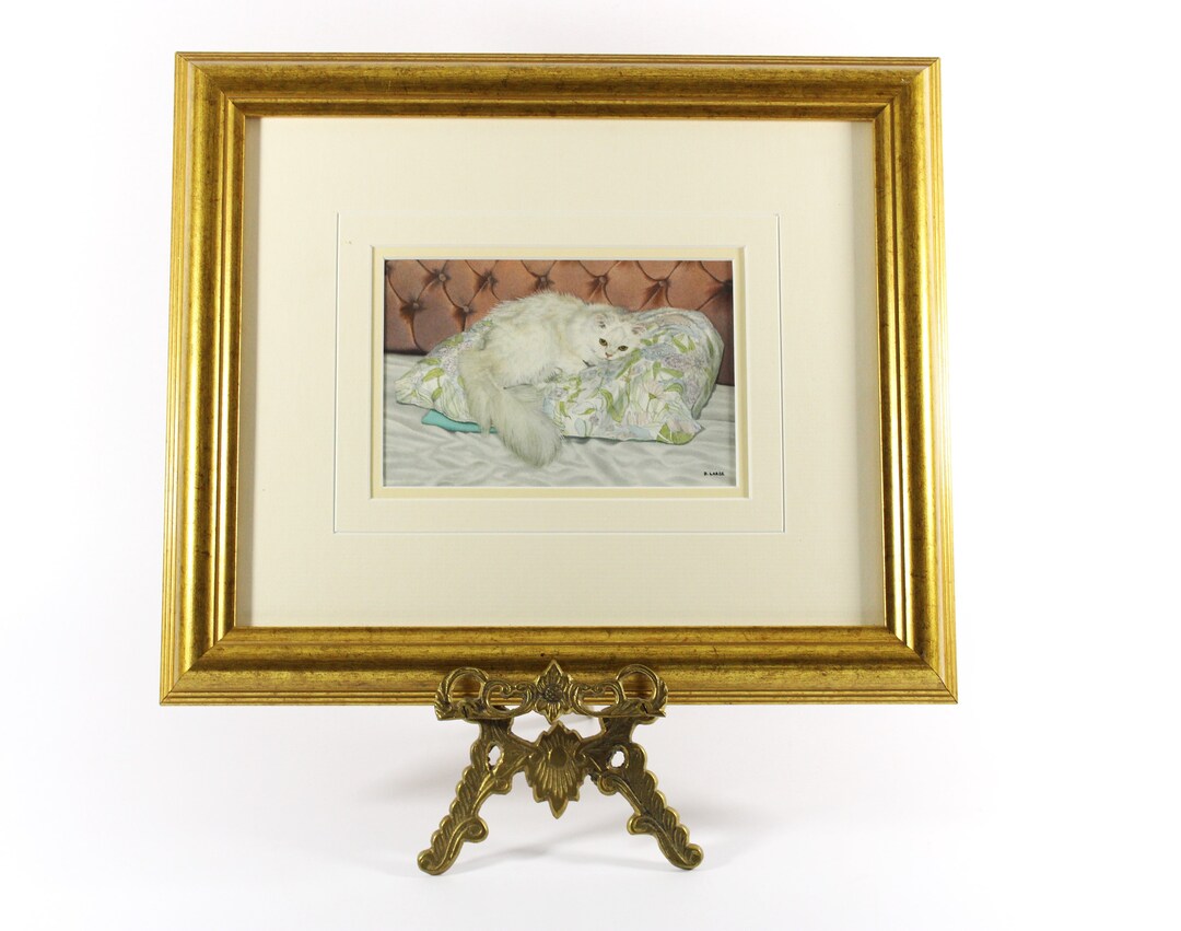 Original Cat Watercolour Framed & Signed / Cat Art Original - Etsy