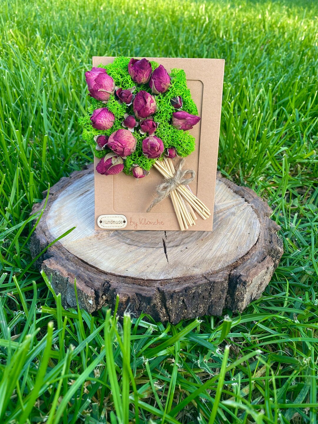 Gift Card Roses Dry Flowers for Birthday Wedding Mother's Day Natural ...