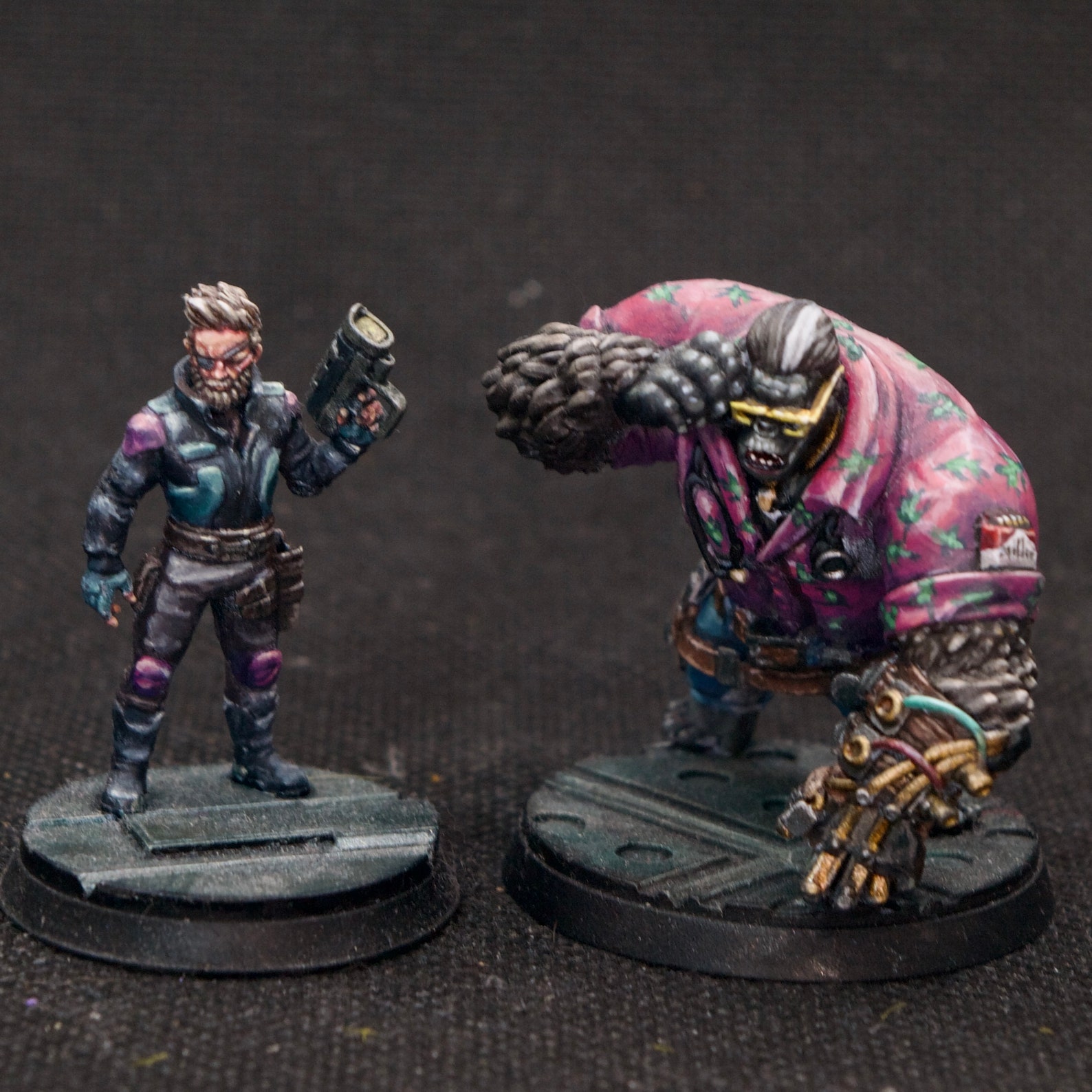 Cyberforge Cyberpunk Crew, 7 Miniatures (32 Mm), Professionally Painted ...