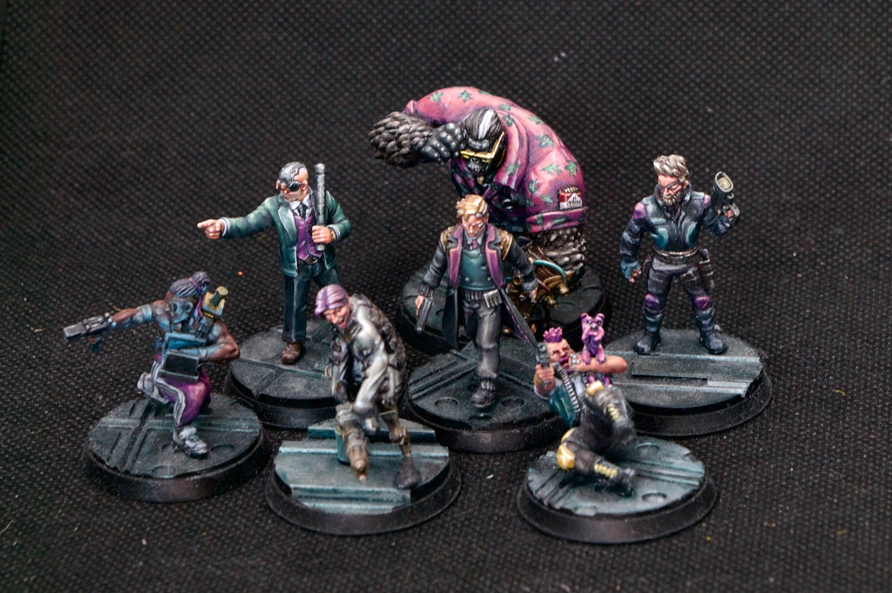 Cyberforge Cyberpunk Crew, 7 Miniatures (32 Mm), Professionally Painted ...