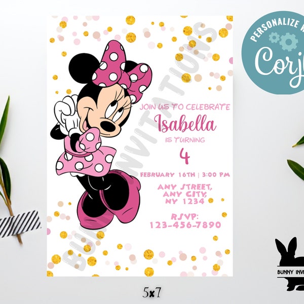 Minnie Mouse Invites - Etsy