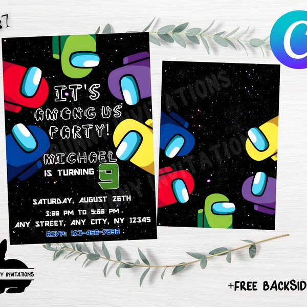 Digital Template Among Us Party - Etsy