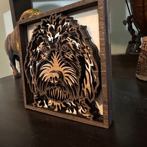 Goldendoodle 3D Pet Portrait | Wood Home Decor | Pet Picture ...