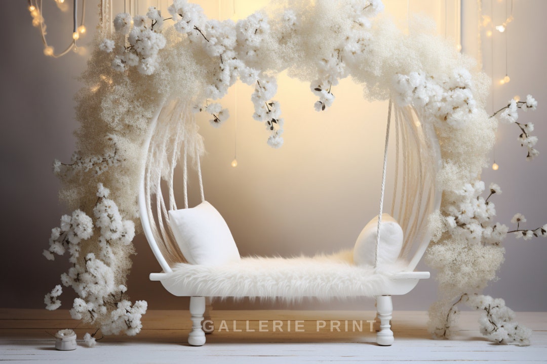 Floral Swing Digital Backdrop Photography Composite Floral - Etsy