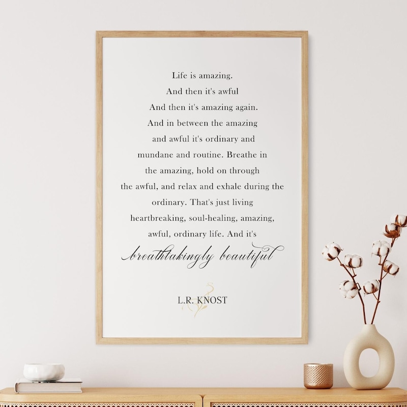Life Quote Print - Etsy