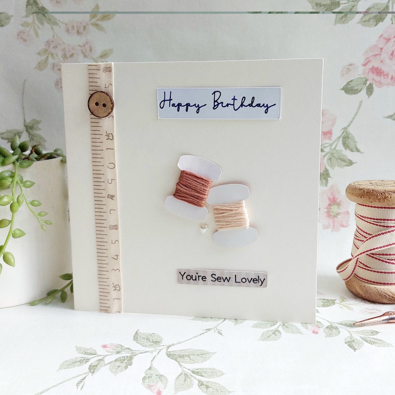 Sewing Birthday Card - Etsy
