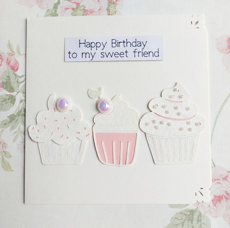 Unique Card for Friend. Happy Birthday to My Sweet Friend. Cute Card ...