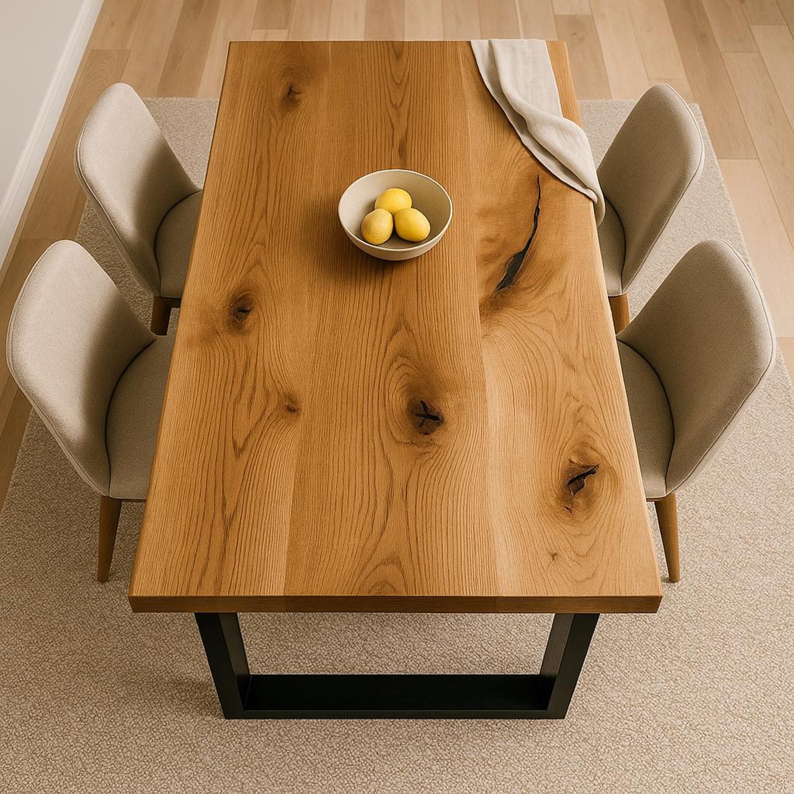 Custom Dining Tables – Epoxy River, Live Edge, Solid Canadian Wood ...