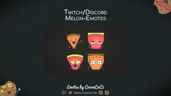 Melon Twitch/discord Emotes premade - Etsy
