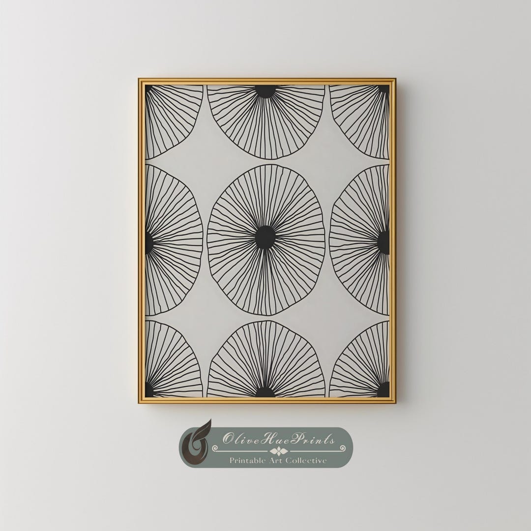 Modern Abstract Line Art Print: Minimalist Gallery Wall Decor (digital ...