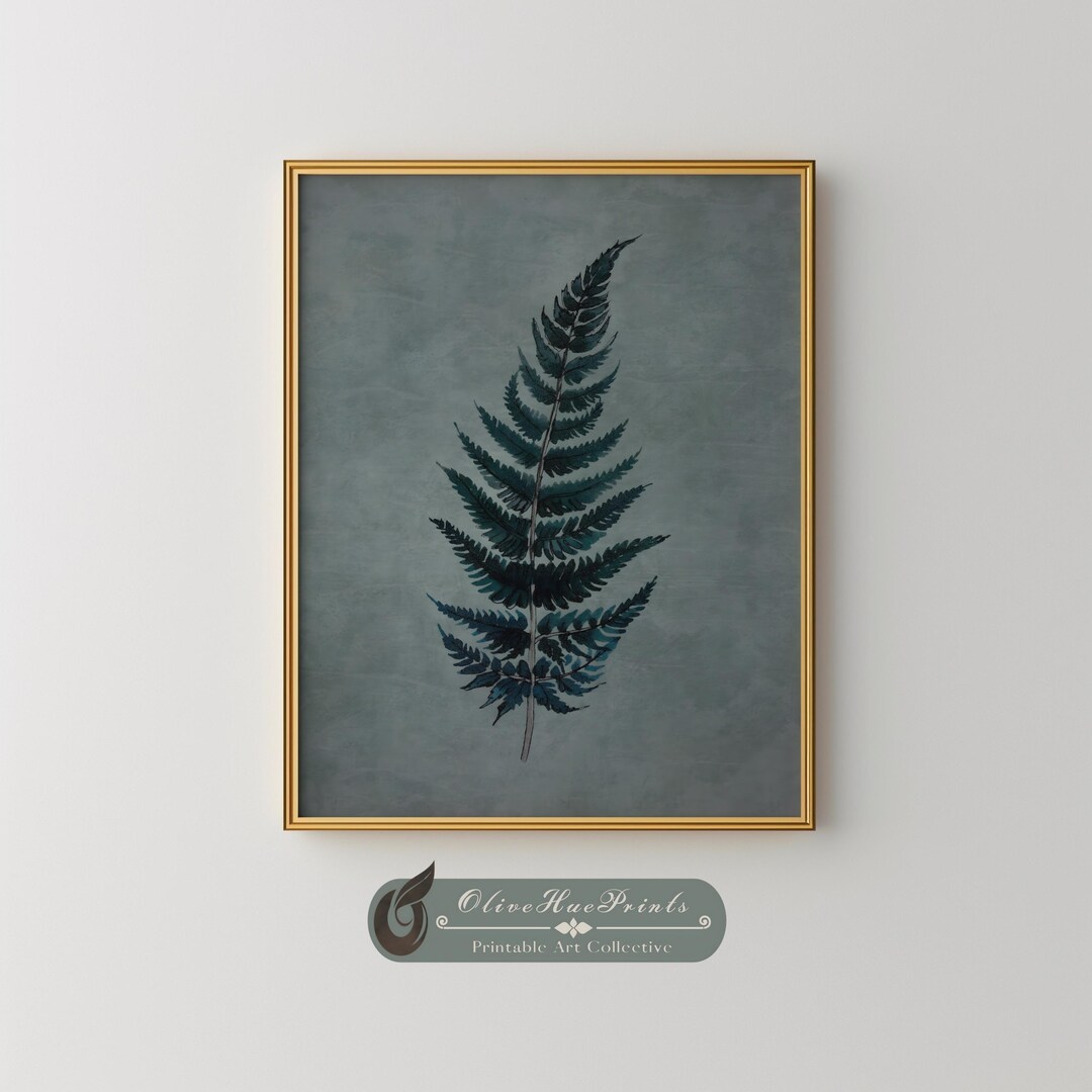 Minimalist Fern Illustration Print, Nature-inspired Plant Wall Art ...