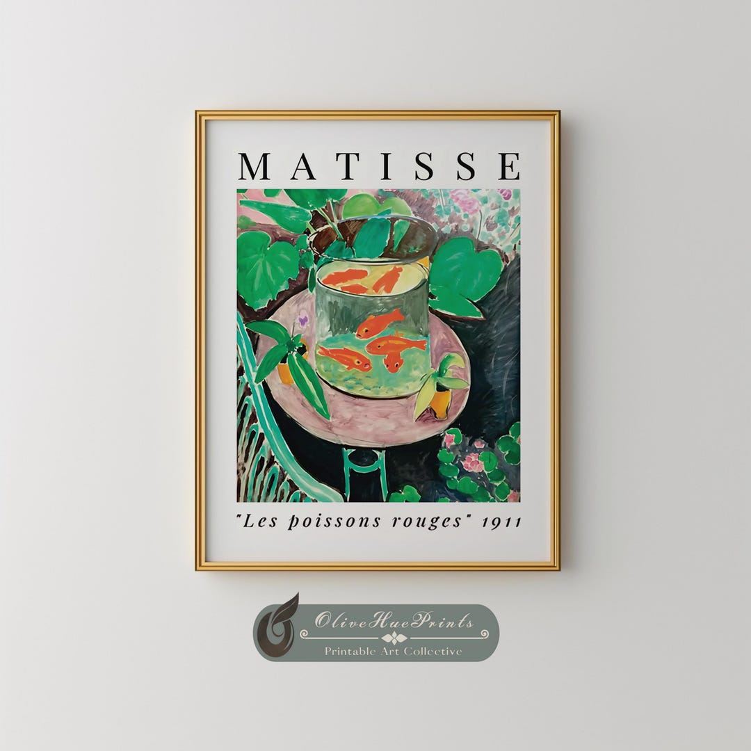 Henri Matisse the Goldfish Print: Neo-impressionist Modern Art (digital ...