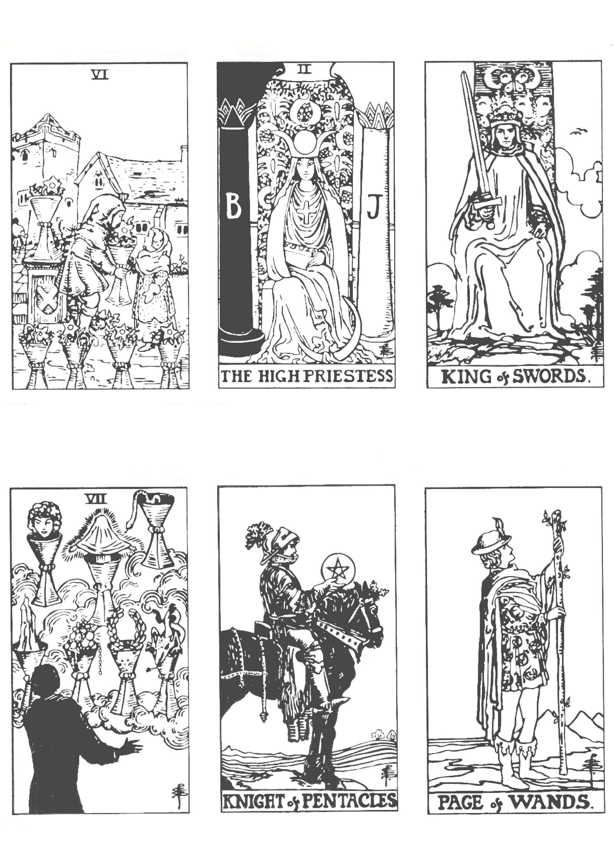 Rider Waite Tarot Deck: 78 Cards Printable (PDF File) - Etsy