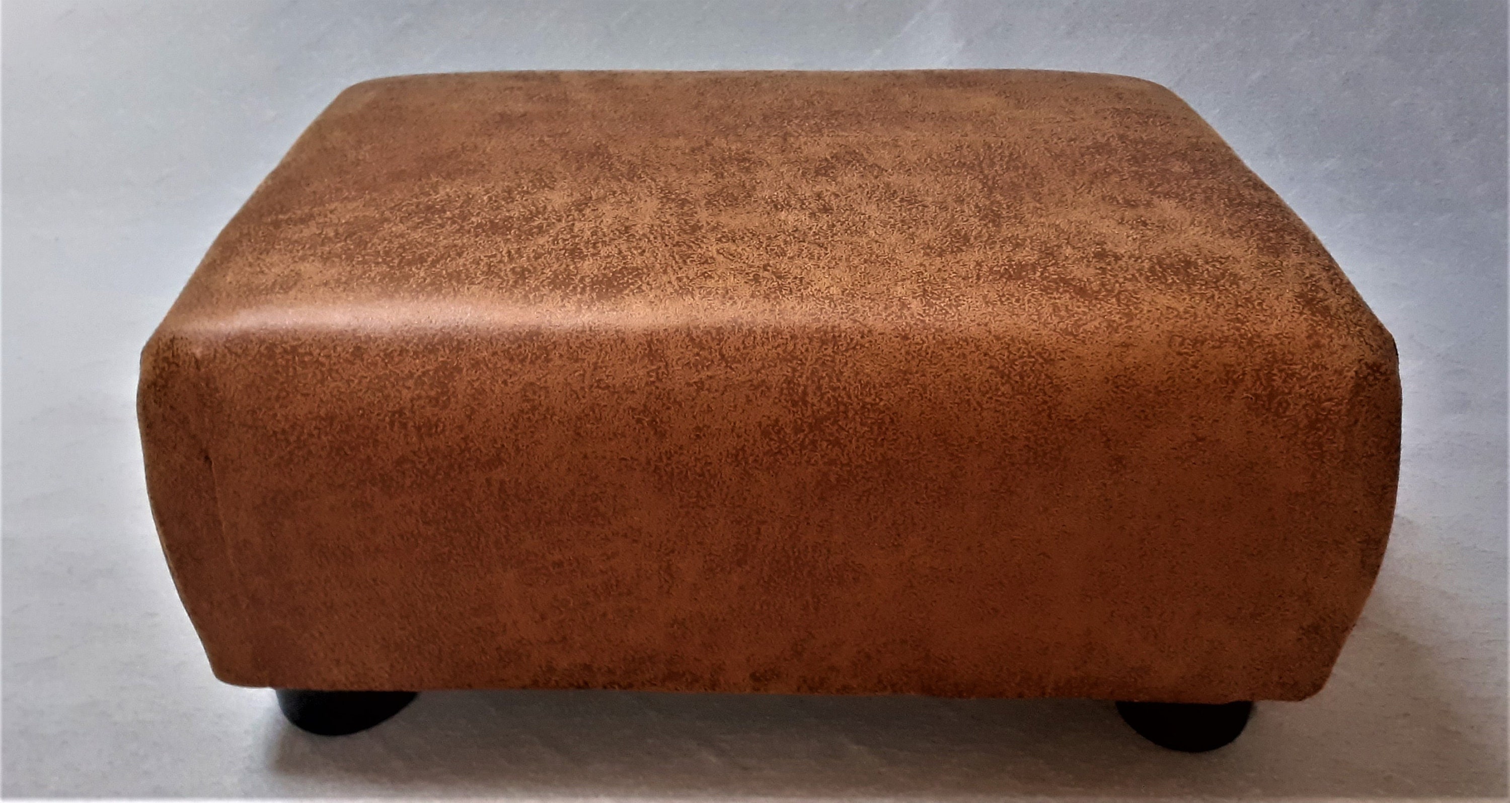 Footstool / Brand New/ Small Stool / Distressed Tan Aged Look / Faux ...