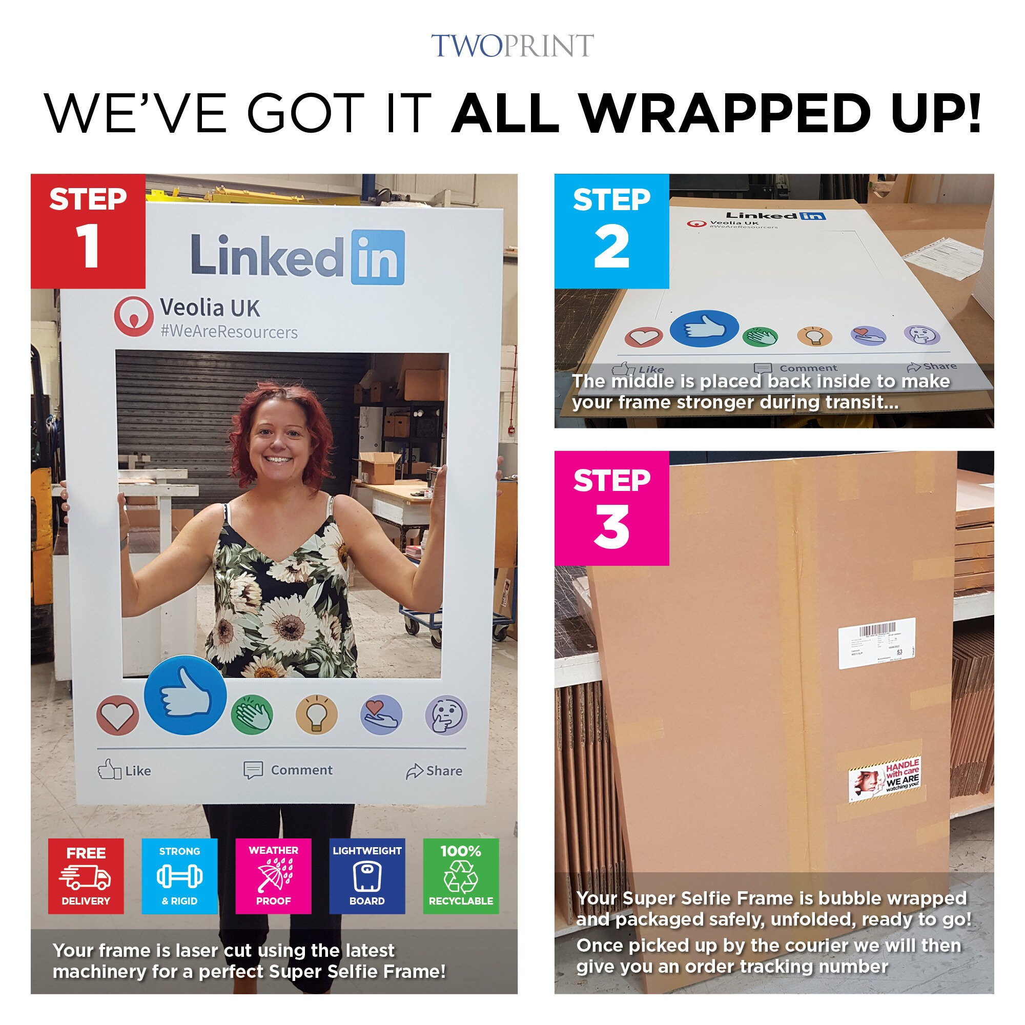 PRINTED Premium Personalised Christmas Linkedin Selfie Frame - Etsy UK