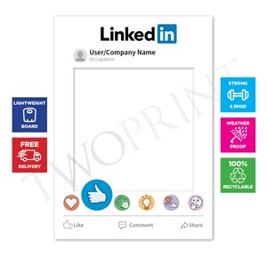 Personalised Linkedin Selfie Frame, Corporate Event Photo Prop - Etsy UK