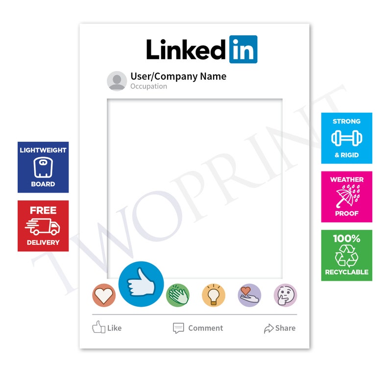 PRINTED Premium Personalised Linkedin Profile Selfie Frame Ideal for ...