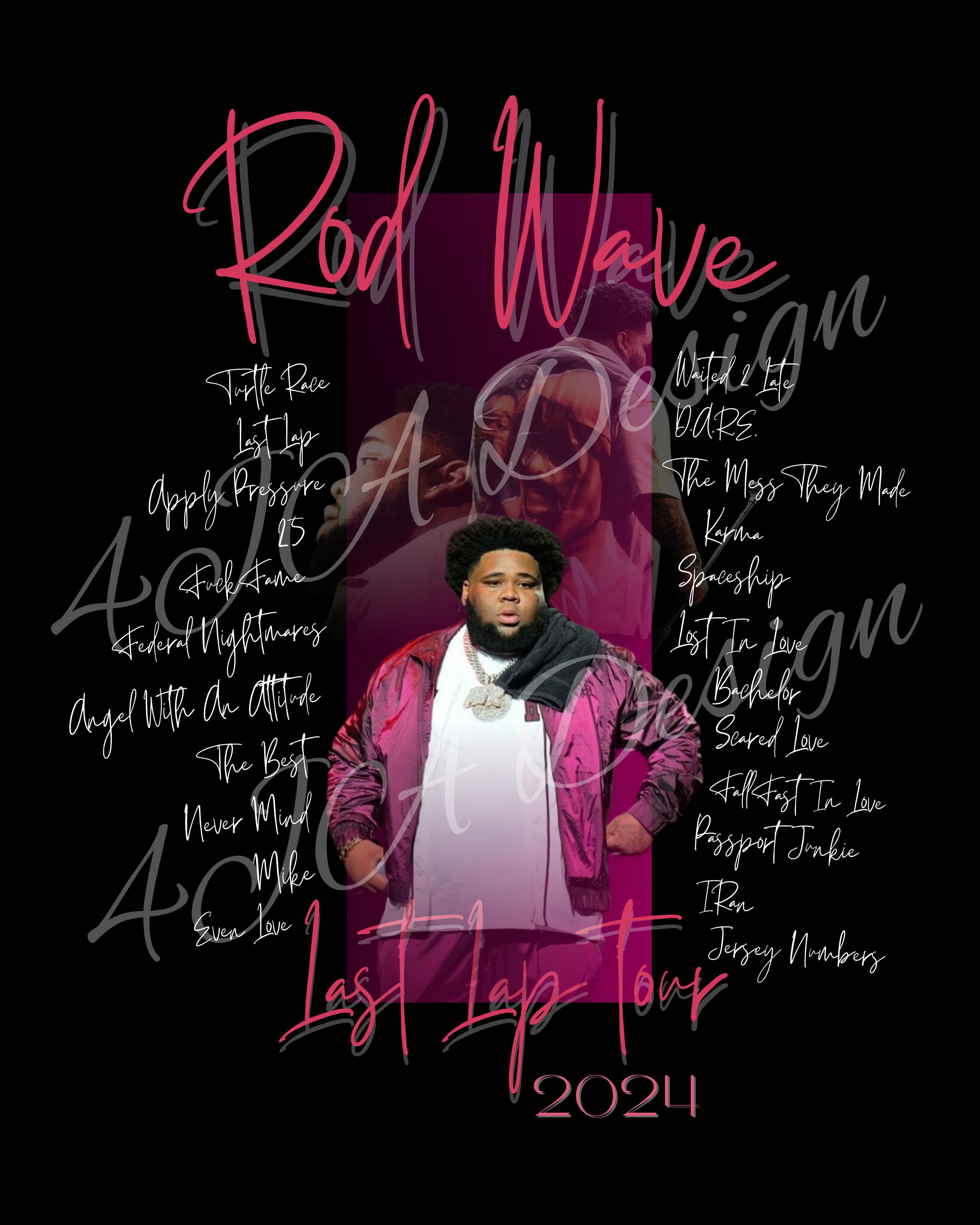 Last Lap Tour, Concert T-shirt, Rod Wave 2024, Instant Download, PNG ...