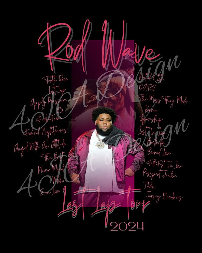 Last Lap Tour, Concert T-shirt, Rod Wave 2024, Instant Download, PNG ...