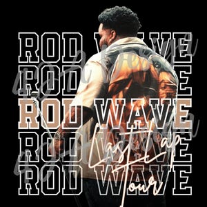 Rod Wave Last Lap Tour T-shirt Design: White Font PNG (instant Download ...