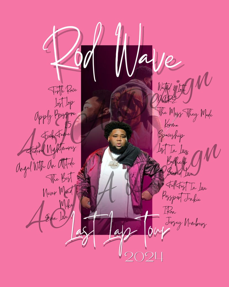Last Lap Tour, Concert T-shirt, Rod Wave 2024, Instant Download, PNG ...