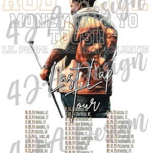 Last Lap Tour Updated Dates, Concert T-shirt, Rod Wave 2024, Instant ...