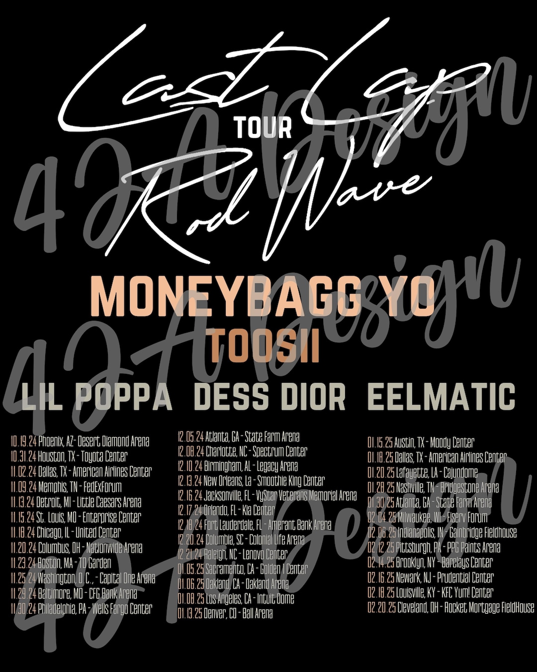 Last Lap Tour, Concert T-shirt Updated Dates, Rod Wave 2024, Instant ...