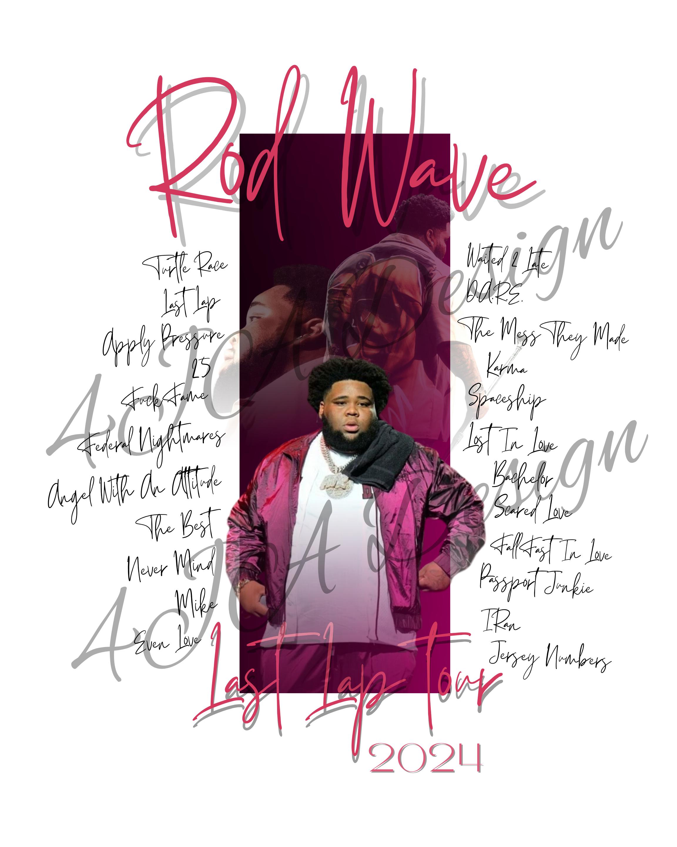 Last Lap Tour, Concert T-shirt, Rod Wave 2024, Instant Download, PNG ...
