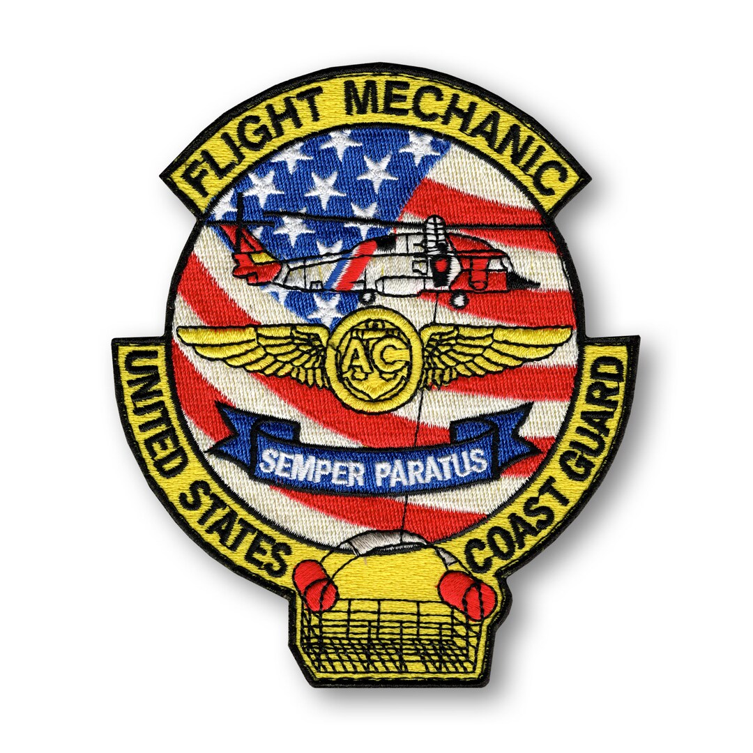 H60 USCG Flight Mechanic Embroidered Patch - Etsy