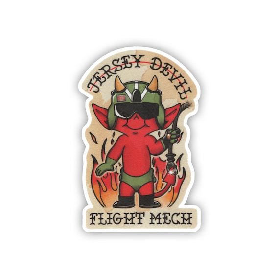 Jersey Devil Flight Mechanic Sticker - Etsy