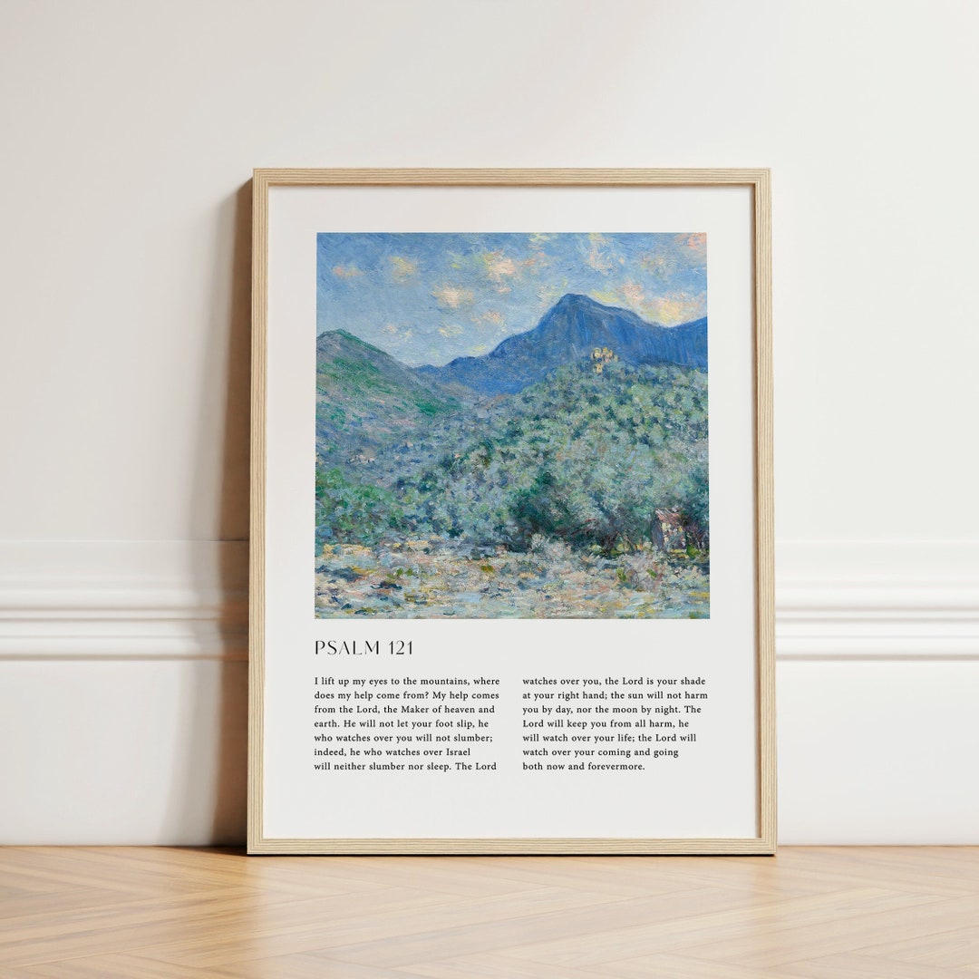 Psalm 121 Christian Digital Wall Art, Minimal Religious Home Decor ...