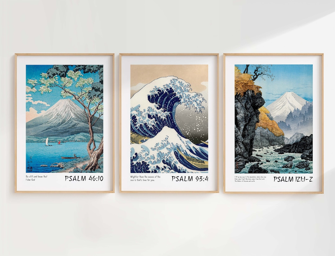 Japanese Digital Christian Wall Art Collection Oriental - Etsy