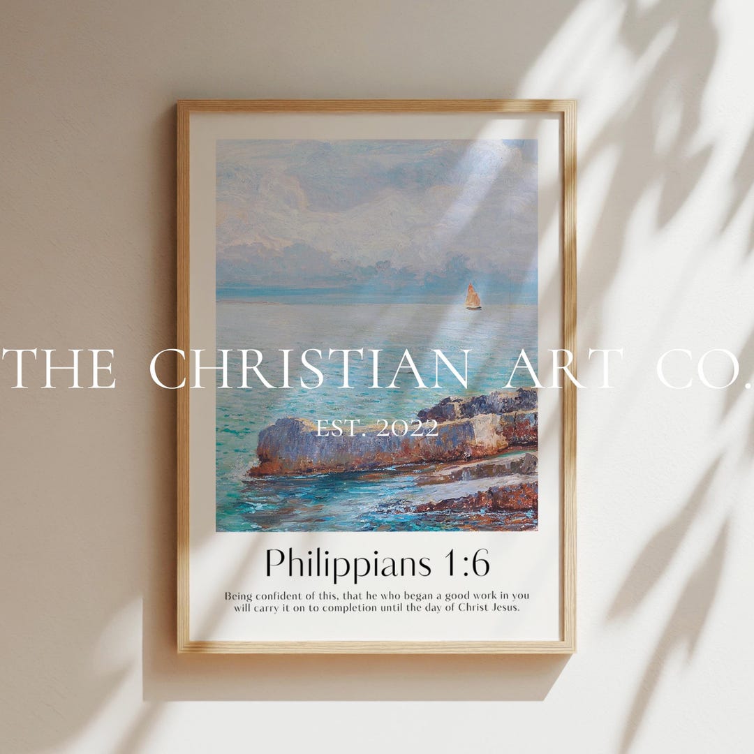Philippians Christian Wall Decor, Aesthetic Faith Poster, Religious ...