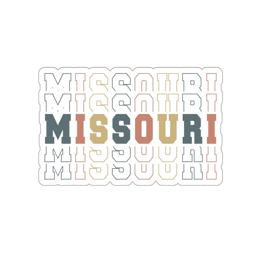 Missouri Sticker Gift Missouri Sticker Stacked Font Souvenir - Etsy