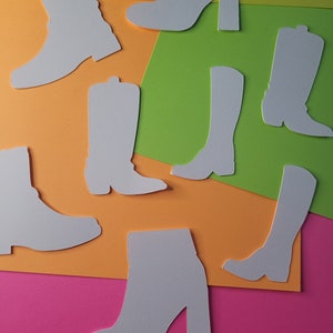 BOOT Cutouts Classroom Cutouts Die Cuts for Coloring and Decorating ...