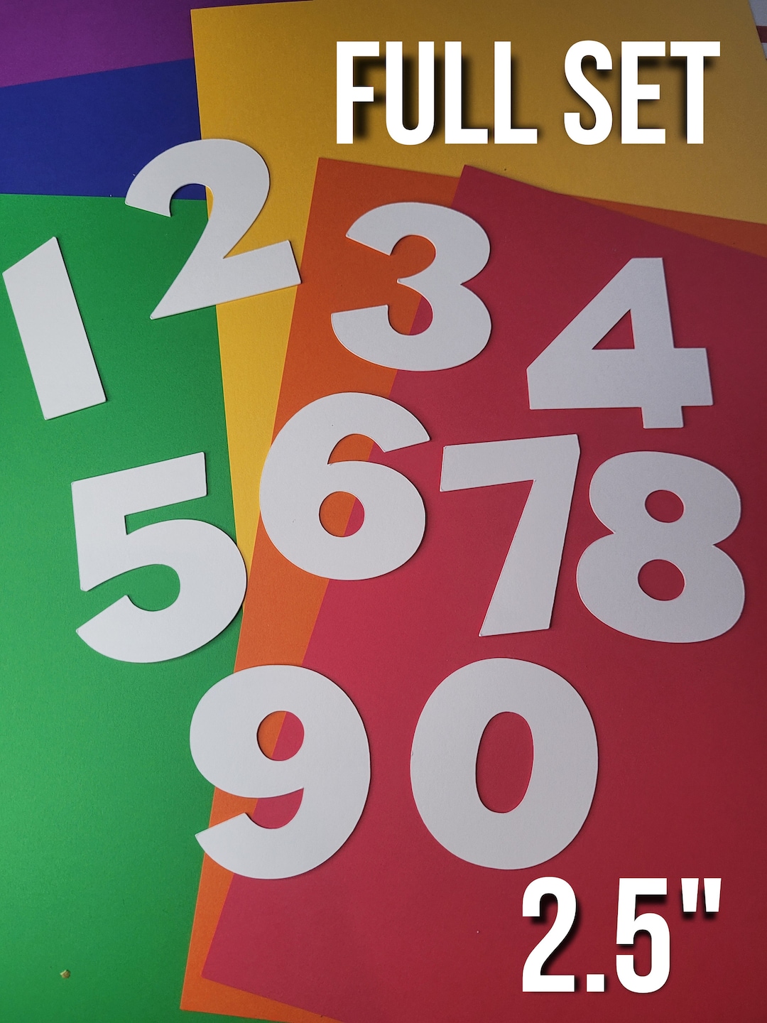 Number Cutouts Classroom Cutouts Die Cuts for Coloring and Decorating ...