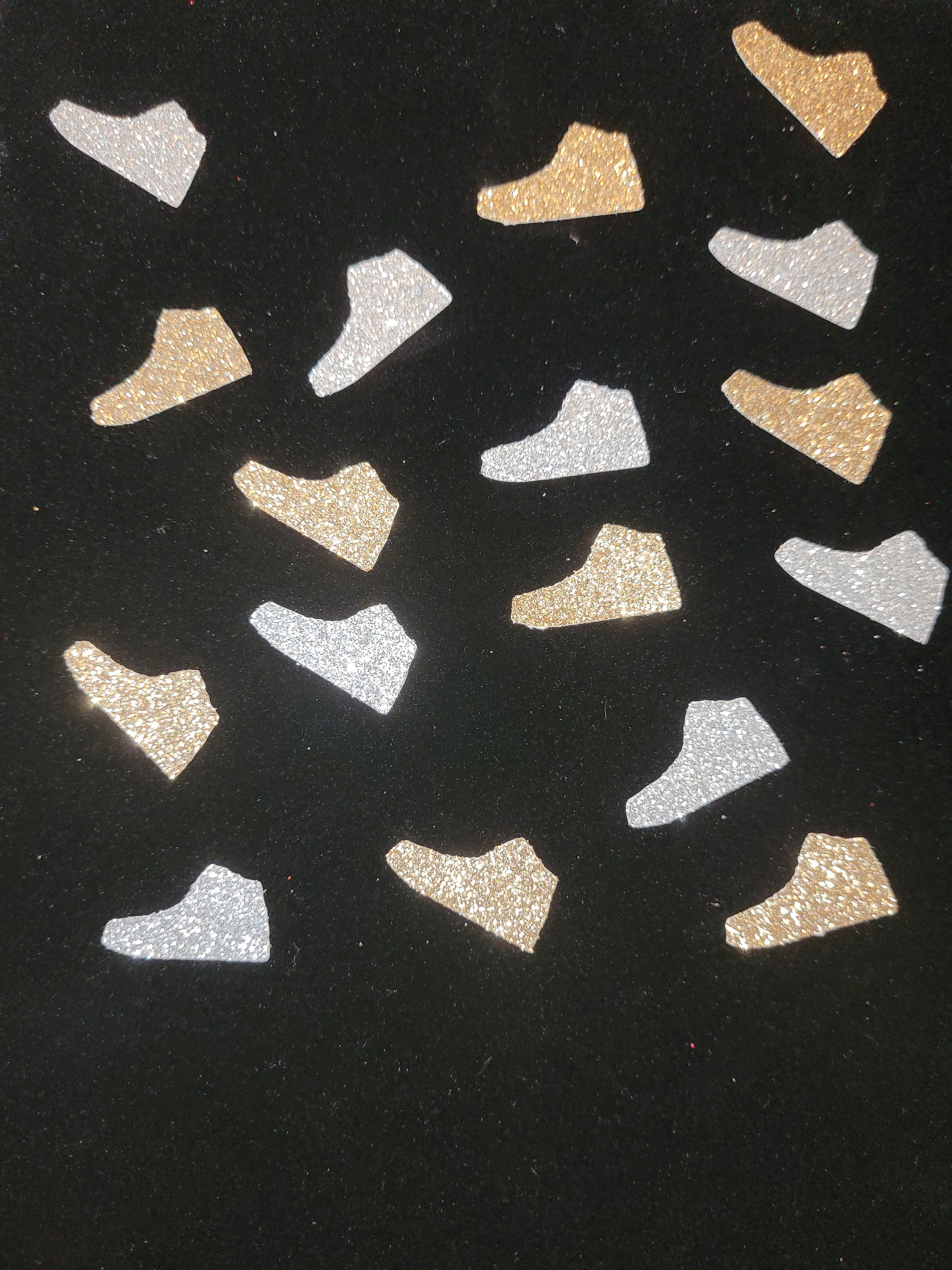 Mini Sneaker Confetti | Gold & Silver Glitter, Table Scatters - Etsy