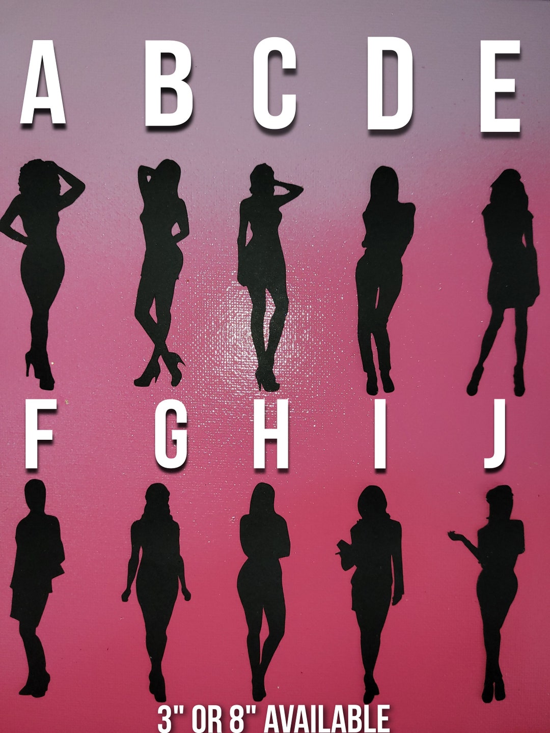 Sassy Woman Silhouette Die Cut Pinup Woman Cutout Girl Silhouette Art Silhouette Die Cuts Office