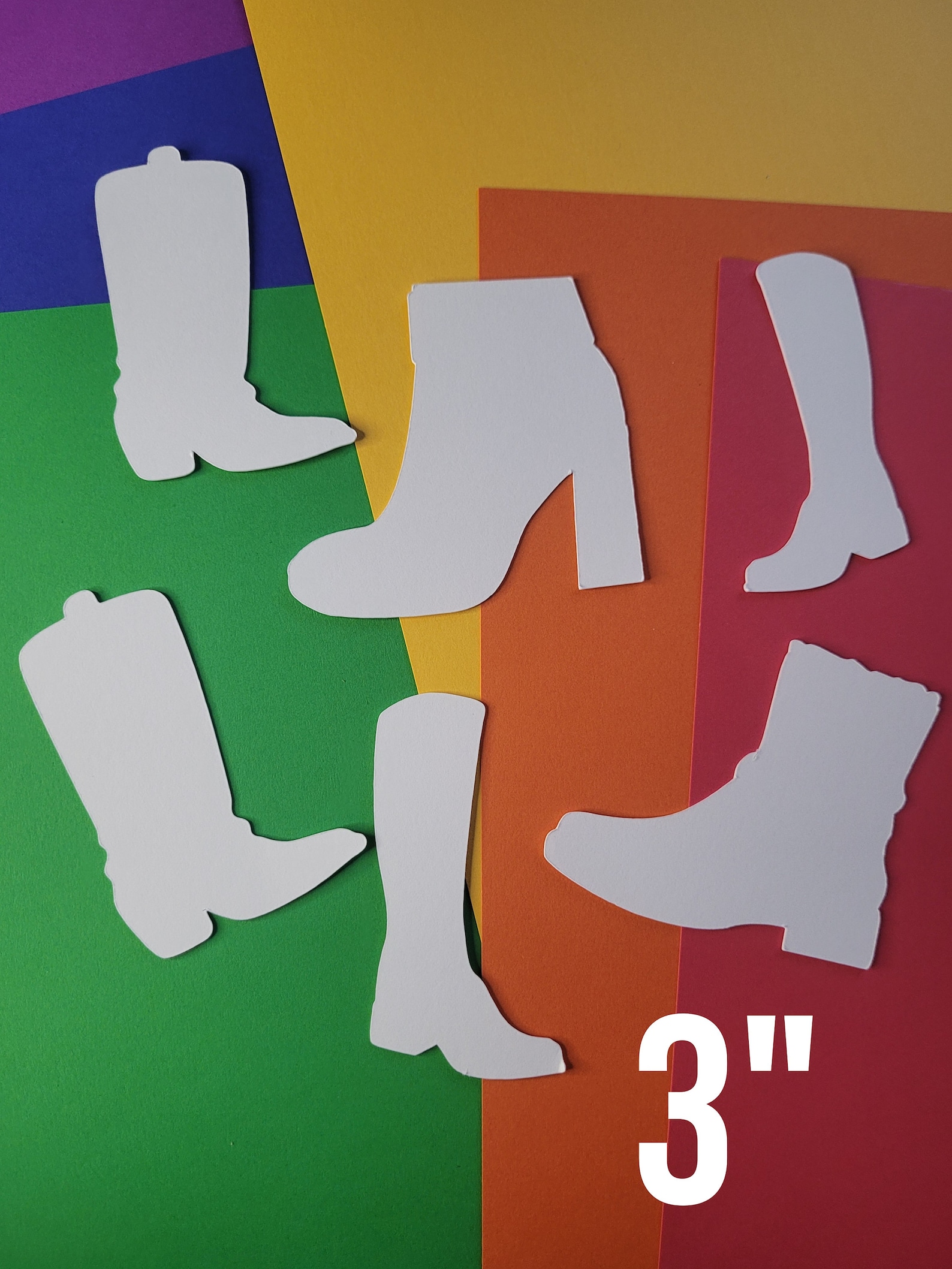 BOOT Cutouts Classroom Cutouts Die Cuts for Coloring and Decorating, Classroom Decor, Coloring ...