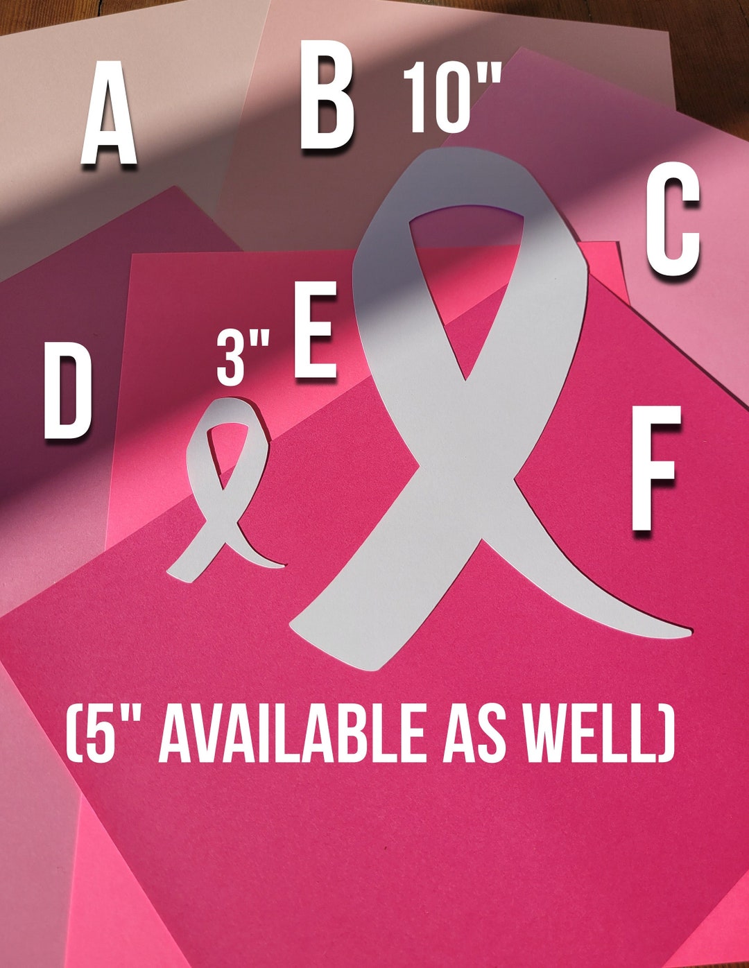 BREAST CANCER AWARENESS Pink Ribbon Cutouts Die Cuts for Decorating ...
