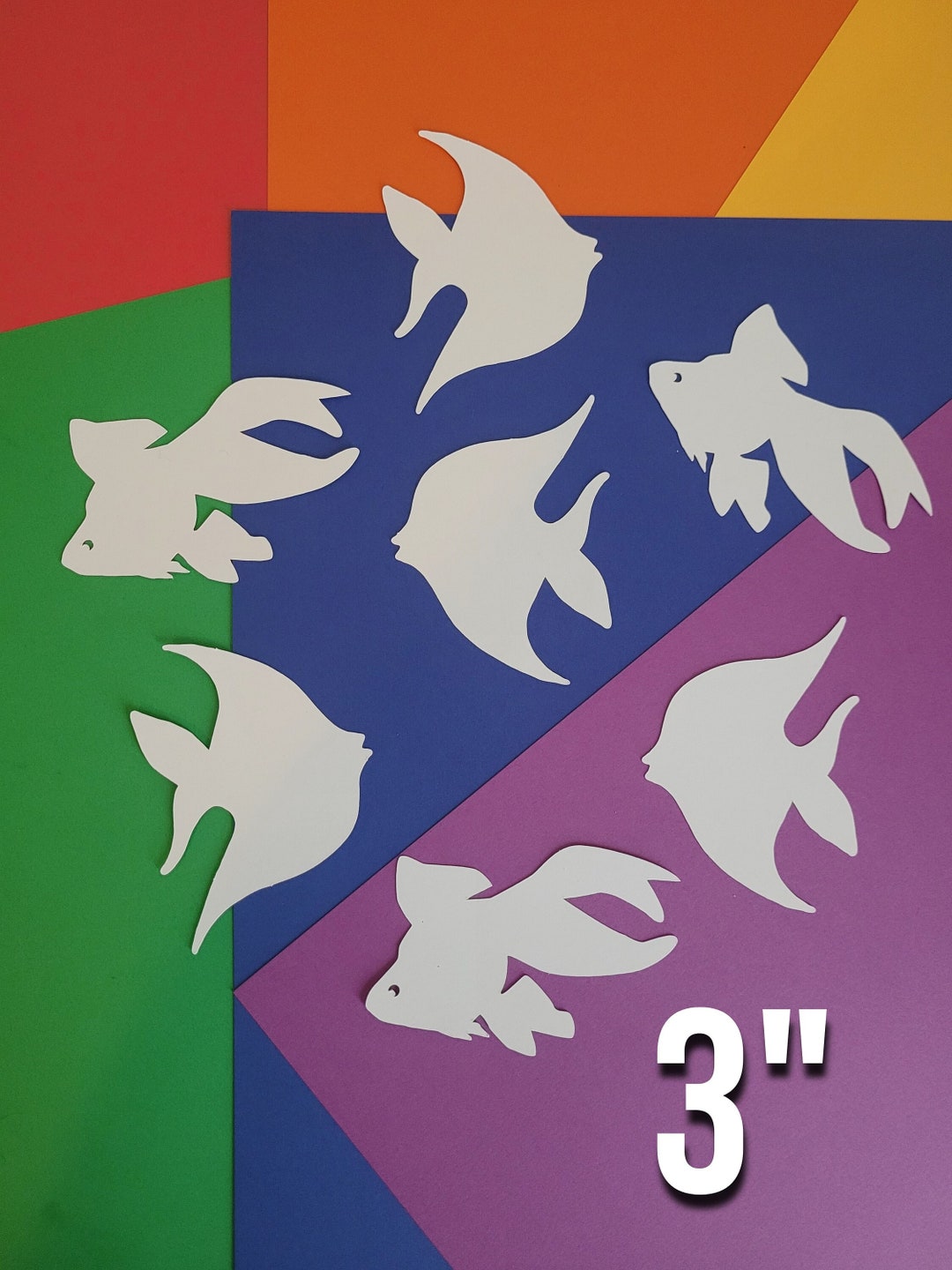 TROPICAL FISH Cutouts Classroom Cutouts Die Cuts for Coloring and ...