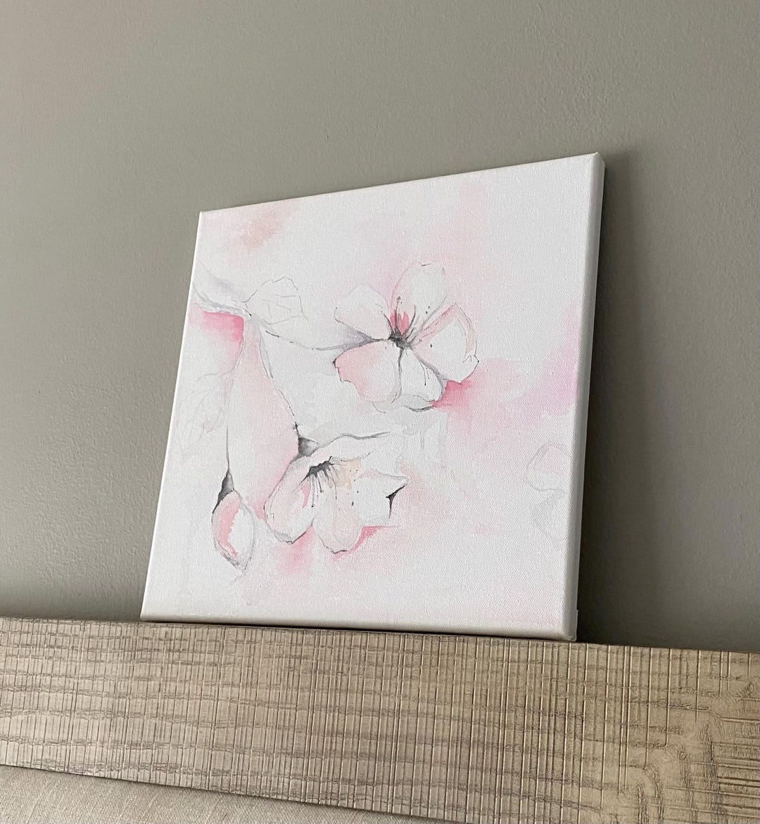 Pink Flower . Acrylic Painting by Anna - Starsbyleraus | Hand Drawn - Etsy