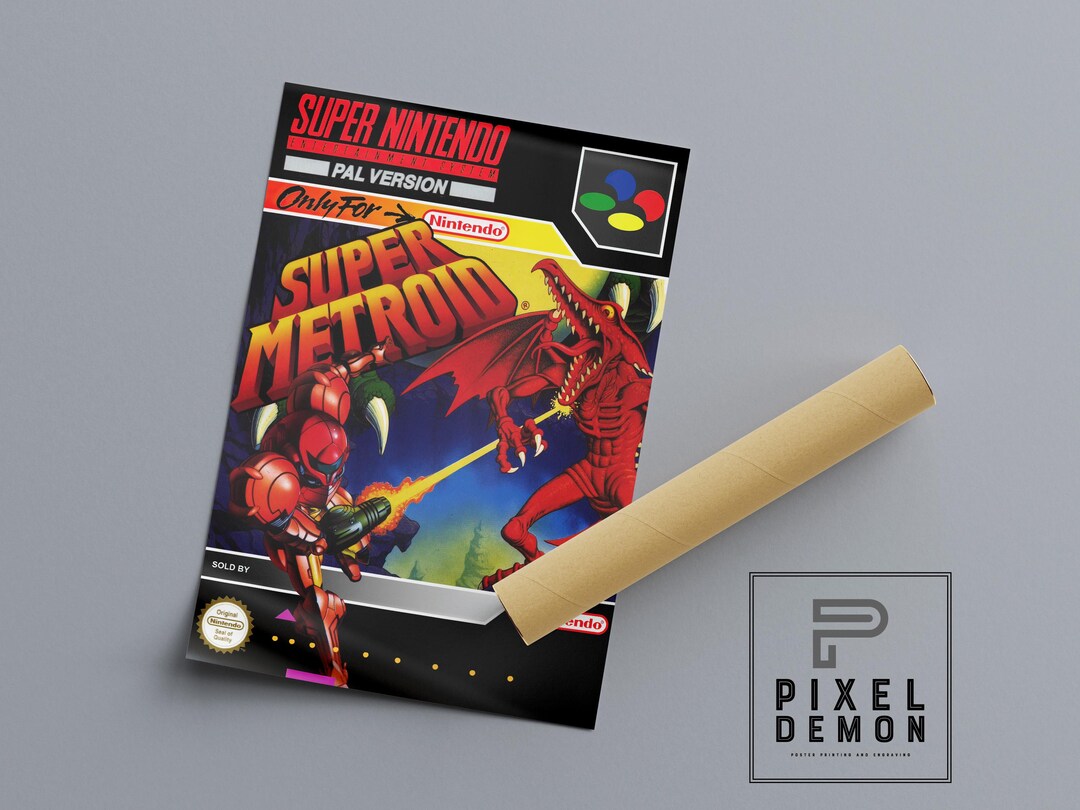 90s Super Metroid Gamer Poster Retro Classic Gaming Wall Art Print - Etsy