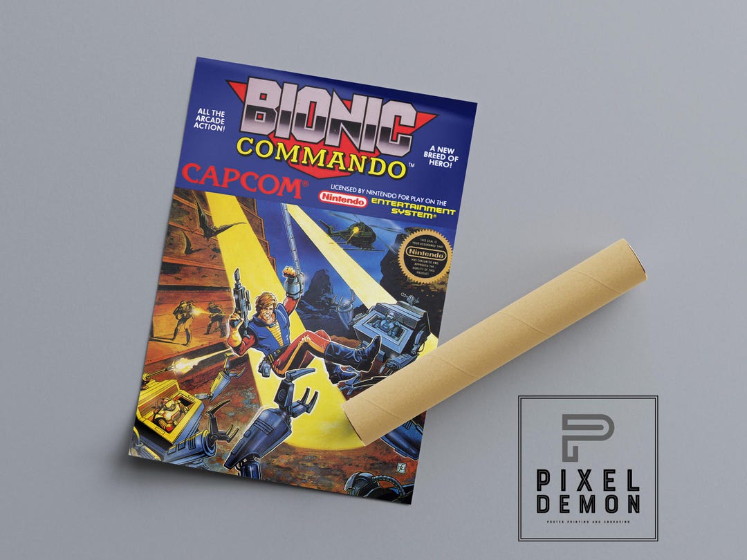 Bionic Commando Gamer Poster Retro NES Classic Gaming Wall Art Print - Etsy