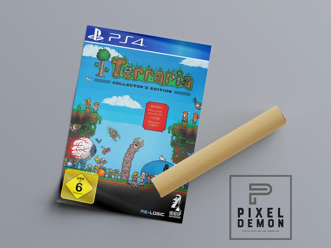 2010s Terraria Gamer Poster Retro Classic Gaming Wall Art Print - Etsy